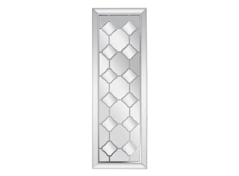Зеркало прямоугольное с узором (Garda decor) серебристый мдф 118x40x2 ...