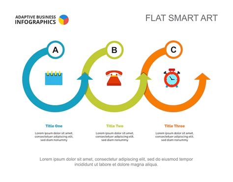 Premium Vector Three Points Process Chart Slide Template Business