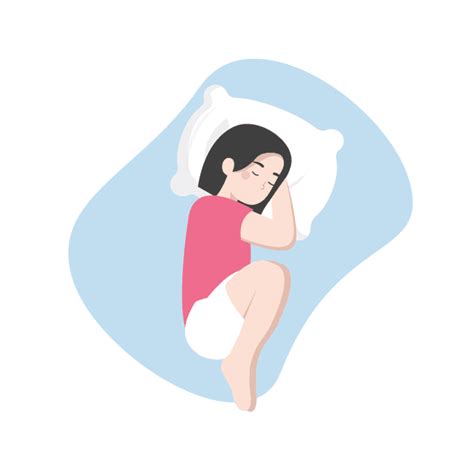 잠자는 여성 베개 삽화 일러스트 Ai Png 다운로드 Download Sleeping Female Pillow