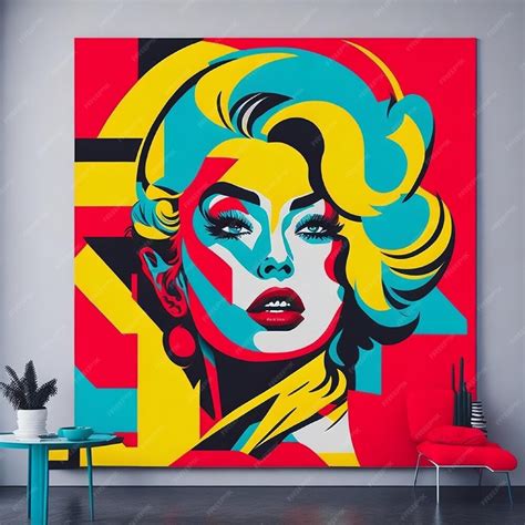 Premium Photo Pop Chic Vibrant Portrait Of A Young Lady With A Pop Twist