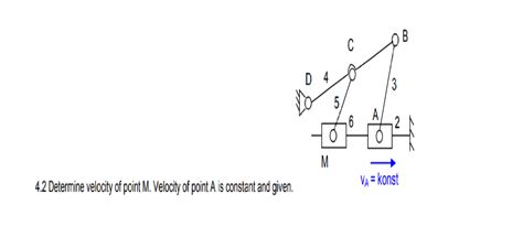 Solved 4 2 Determine Velocity Of Point M Velocity Of Point Chegg Com