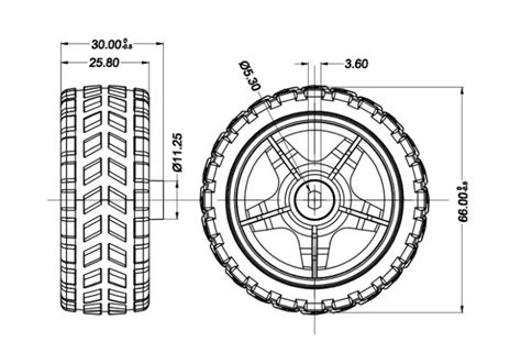 ล้อรถยางสำหรับ Smart Robot Car 3k 6525mm สีแดง ขาย Arduino อุปกรณ์ Arduino คุณภาพดี ราคาถูก
