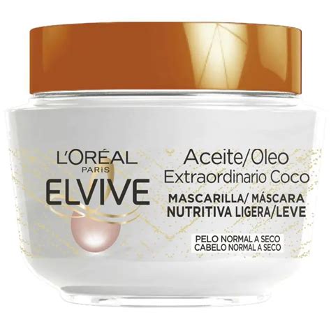 Elvive Aceite Extraordinario Coco Mascarilla Nutritiva Mascarilla