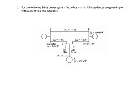Solved Assume Base MVA Of 100 Solve First Iteration Of NR Chegg Com