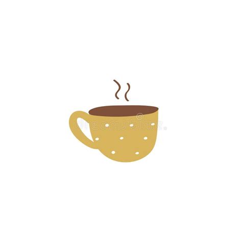 Doodle Mug Icon Vector Hand Colored Drawn Illustration Stock