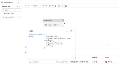 Call Azure Function Python From Data Factory Response Content Is Not A Valid Jobject Stack