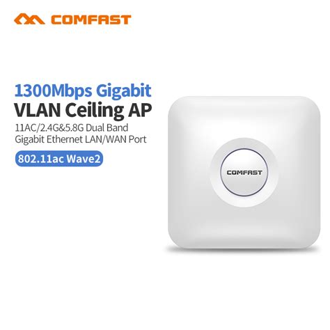 Comfast High Power 1300Mbps Dual Band Wireless Ceiling AP Gigabit WAN LAN Ethernet POE Port