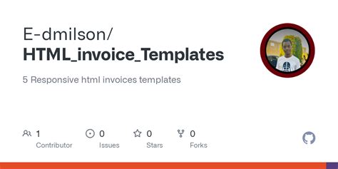 Github E Dmilsonhtmlinvoicetemplates 5 Responsive Html Invoices Templates