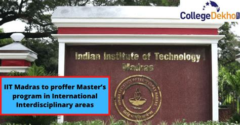Iit Madras To Offer Masters Programme In International