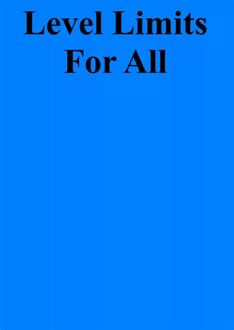 Level Limits For All 4f Gaming Group Drivethrurpg