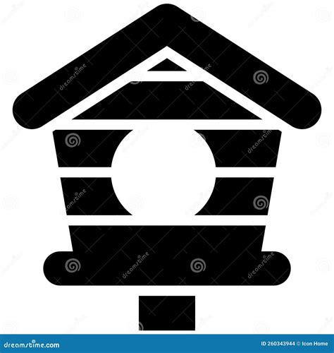 Icono Del Glifo Negro De La Silueta De Nido Ilustración del Vector