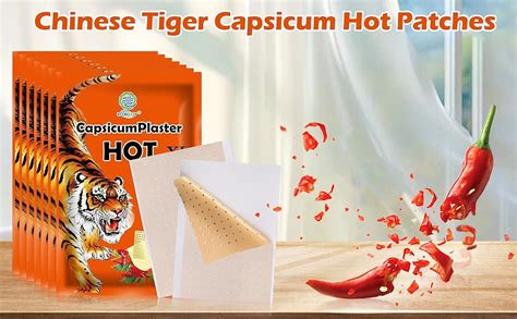 40 Pcs Tiger Patches Chinese Red Tiger Hot Capsicum Patch
