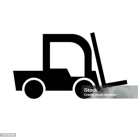 Forklift Silhouette Icon Vehicle Of Logistics Vector向量圖形及更多交通方式圖片 Istock