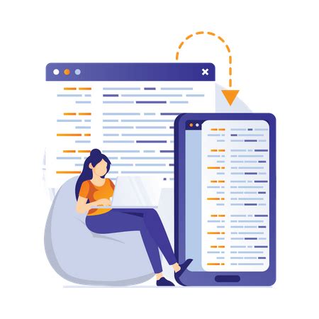 Web Developer Female Illustrations Free Download In SVG PNG