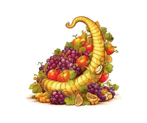 Cesta De Mimbre De Vector Con Ilustración De Vector De Frutas Vector