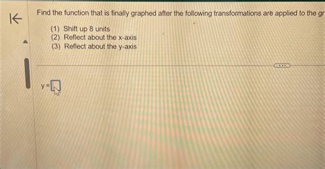 find the function that is finally graphed after the