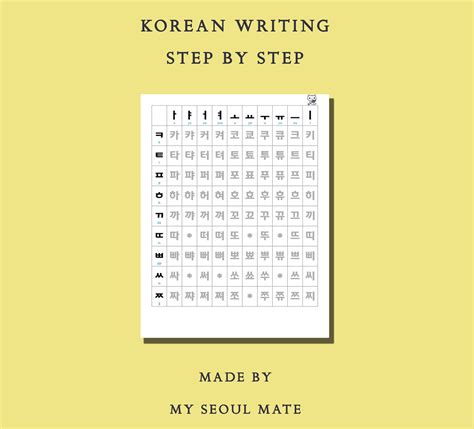 How To Write Korean Alphabet By Myseoulmate Printable Hangul Writing Practice Chapter Two