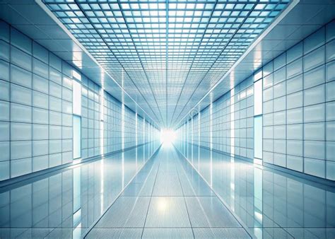 Immersive Abstract Light Tunnel Explore A Panoramic Modern Glass Grid