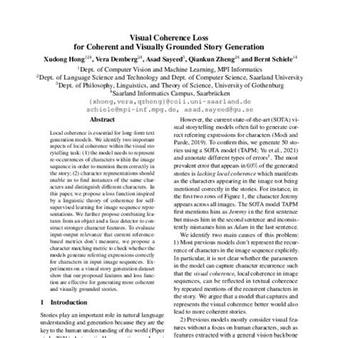 Visual Coherence Loss For Coherent And Visually Grounded Story