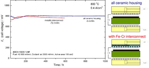 5 Endurance Testing Of The Anode Supported Sofc With An Lnf Cathode