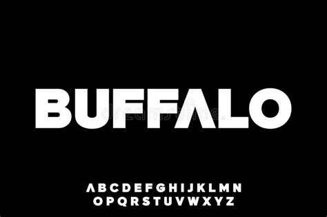 Strong Bold Sans Serif Display Font Vector Modern Buffalo Typeface