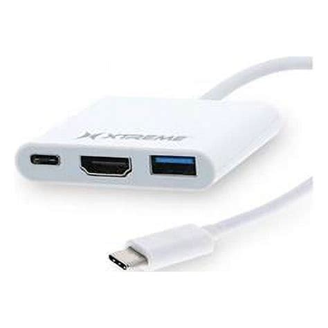Xtreme In Type C Hub Multi Port Adapter Smartphone Usb Hdmi White Hub Adapter Walmart Com