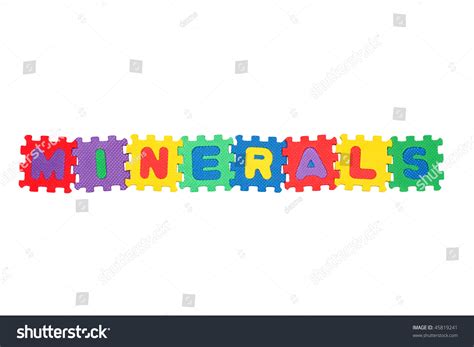 Word Minerals Letter Puzzle Isolated On Stock Illustration 45819241