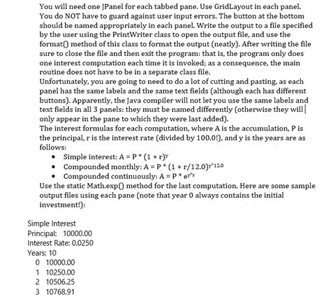 5 Write A Program That Computes Interest Payments In