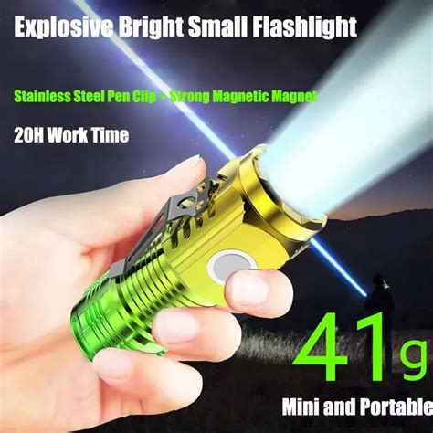 Ultrabright 3led Mini Flashlight Portable Rechargeable Torch With
