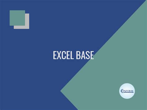 EXCEL BASE FORMAZIONE IN AULA CONFORM