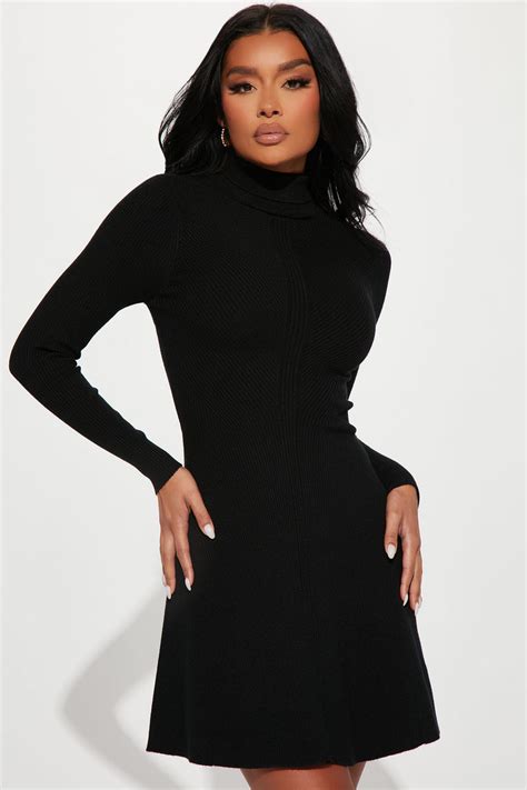 Arissa Sweater Mini Dress Black Fashion Nova Dresses Fashion Nova