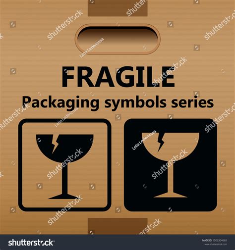 Symbol Packaging Made Fragile Material On Stock Vector Royalty Free