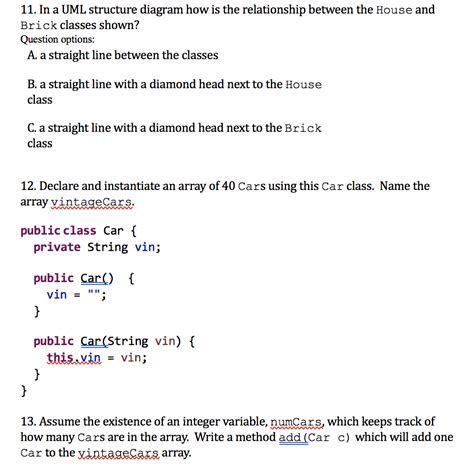 Solved In A UML Structure Diagram How Is The Chegg Com