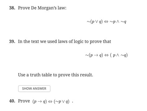 Solved Solve 38 ﻿and 40 ﻿by Using Truth Tables
