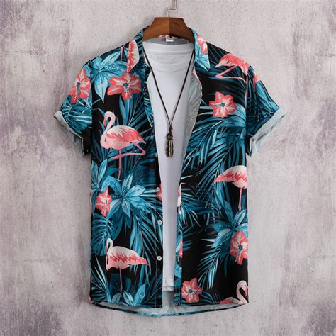 Chemise chemisette Chemise hawaïenne à manches courtes pour hommes