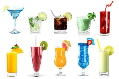 Premium Photo Set Of Classic Alcohol Cocktails