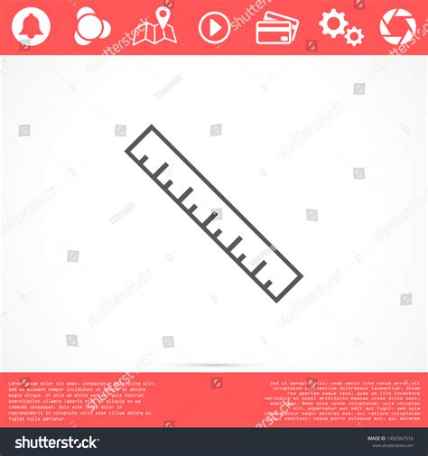 Vector Measurement Ruler Icon Modern Flat Stock Vector Royalty Free 1492967516 Shutterstock