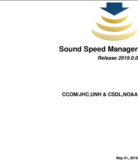 Sound Speed Manager Manual