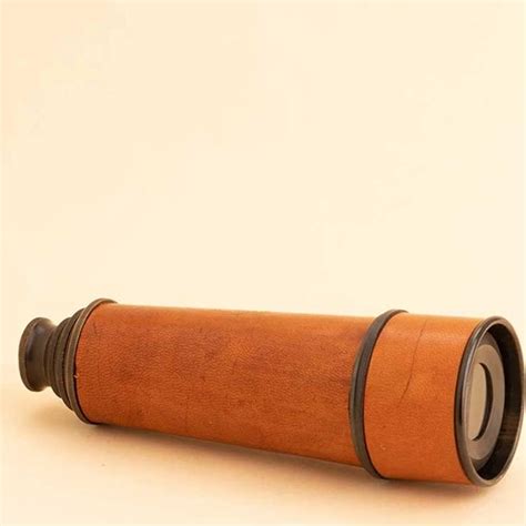 خرید و قیمت دوربین تک چشمی تلسکوپی برنجی و چرمی مدل دایره ترب