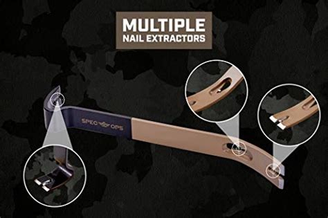 Spec Ops Tools 15 Flat Pry Bar Crowbar Curved Rocker Head Teardrop