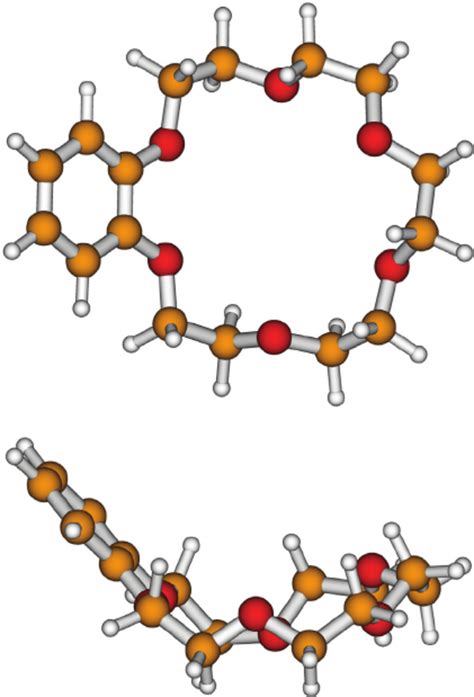 Two Projections Of The Dft Optimized Structure Of Free L B3lyp