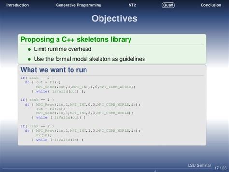 Generative And Meta Programming Modern C Design For Parallel Comp