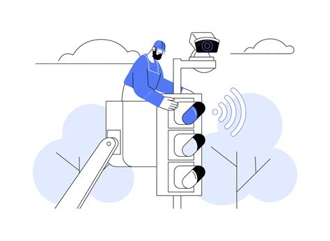 Premium Vector Smart Traffic Light Abstract Concept Vector Illustration