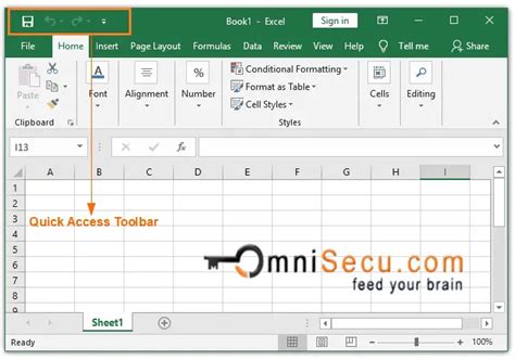 Different Components Of Excel Workbook User Interface