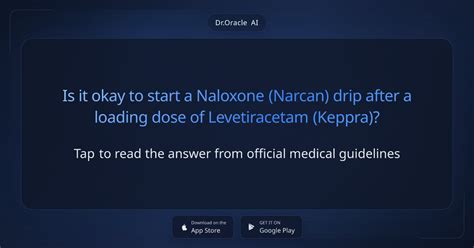 Is It Okay To Start A Naloxone Narcan Drip After A Loading Dose Of