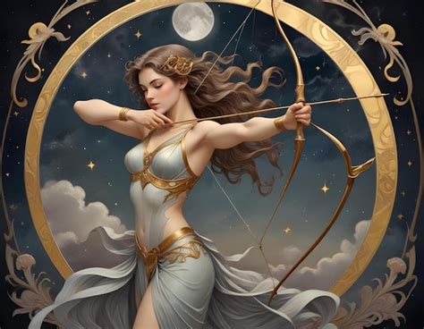 A Drawing Of A Sagittarius Zodiac Sign Sagittarius Premium Ai