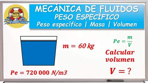 Volumen de una sustancia mediante el peso específico YouTube