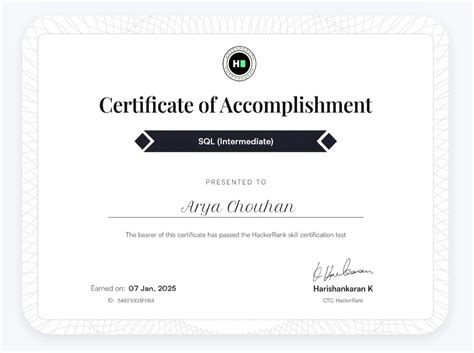 Sql Dataanalysis Hackerrank Skilldevelopment Careergrowth Arya