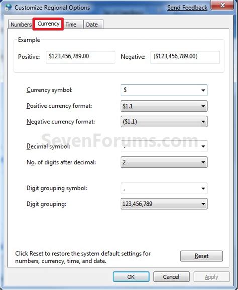 Currency Format Change Tutorials