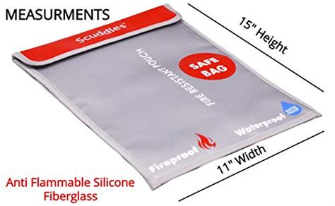 Fireproof Document Bag 15x11 Fireproof Safe Bag 7